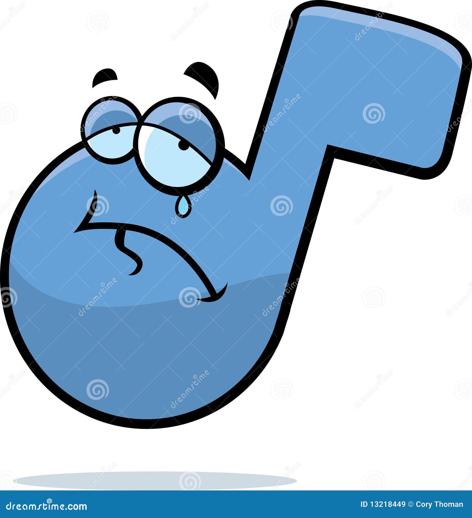 Sad Note stock vector. Illustration of crying, cartoon - 13218449
