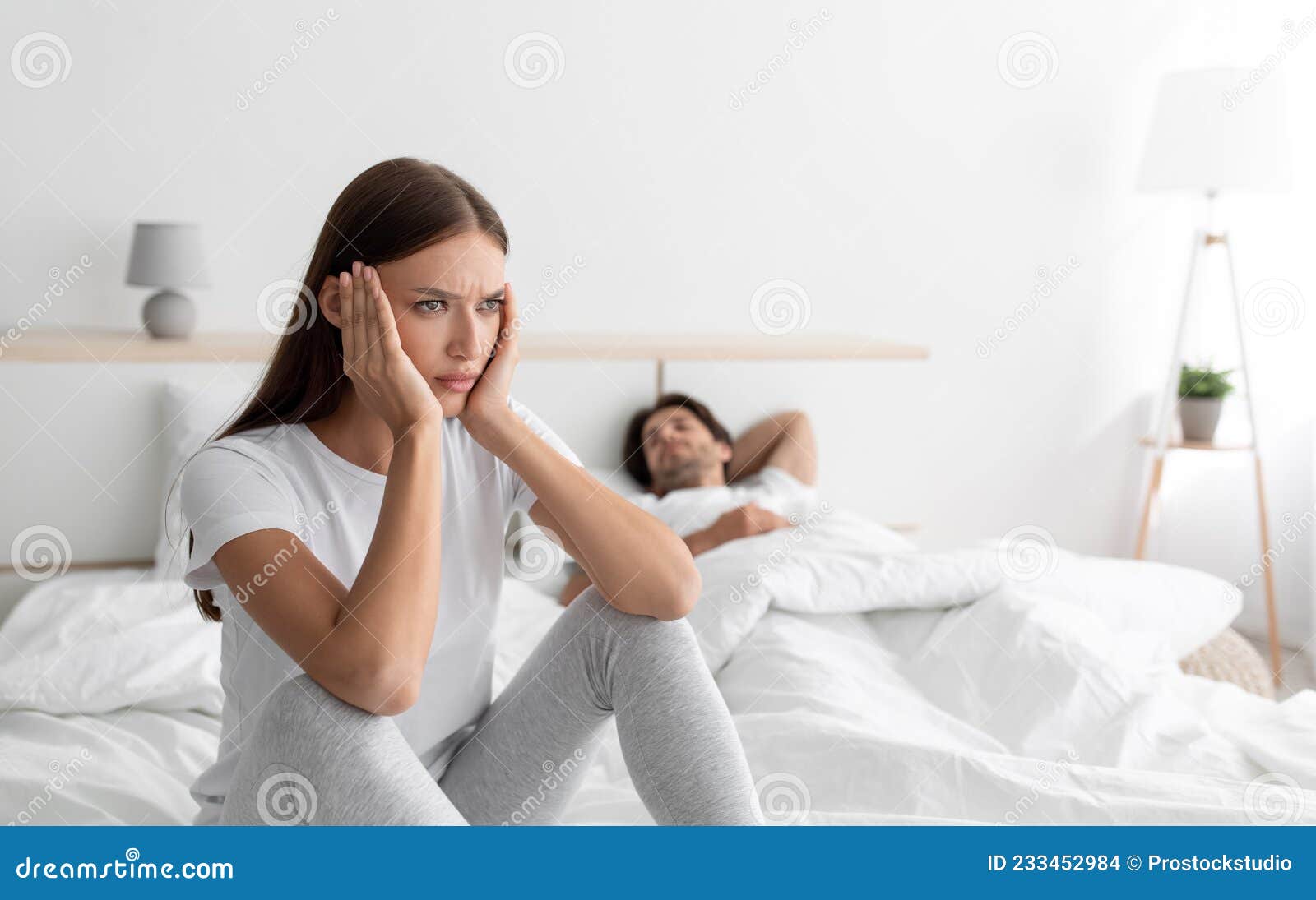 Offended Sad European Millennial Lady Ignores Screaming Displeased