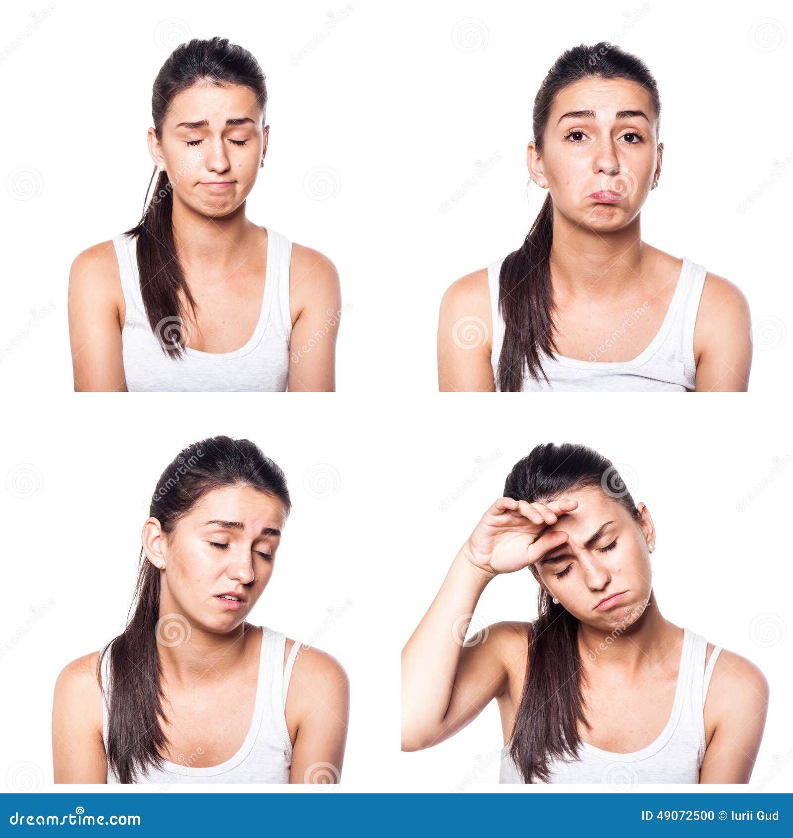 Offended Unhappy, Sad Cute Brunette Woman Looking Mad And Sulking ...