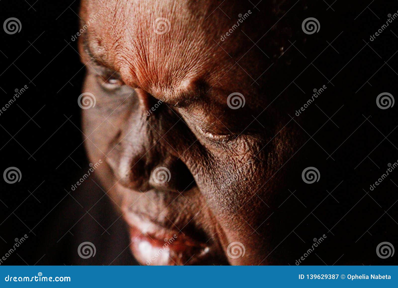 A Sad Old African Woman In Deep Thought Stock Image Image Of
