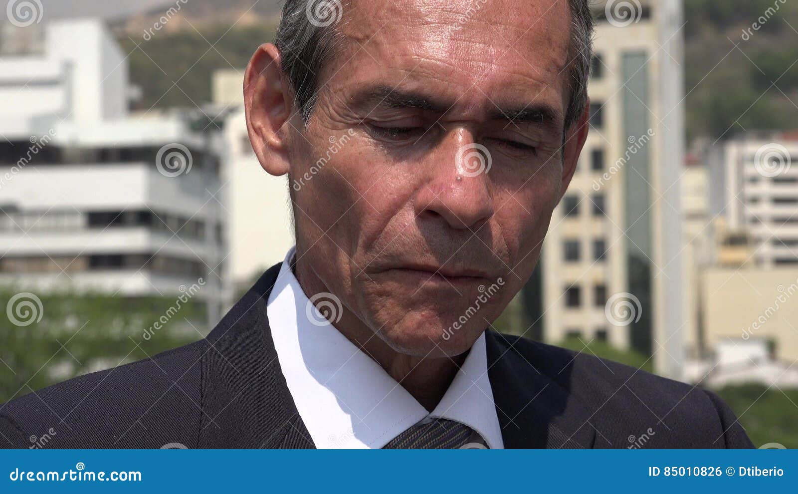 Sad Older Business Man stock photo. Image of emotion - 85010826
