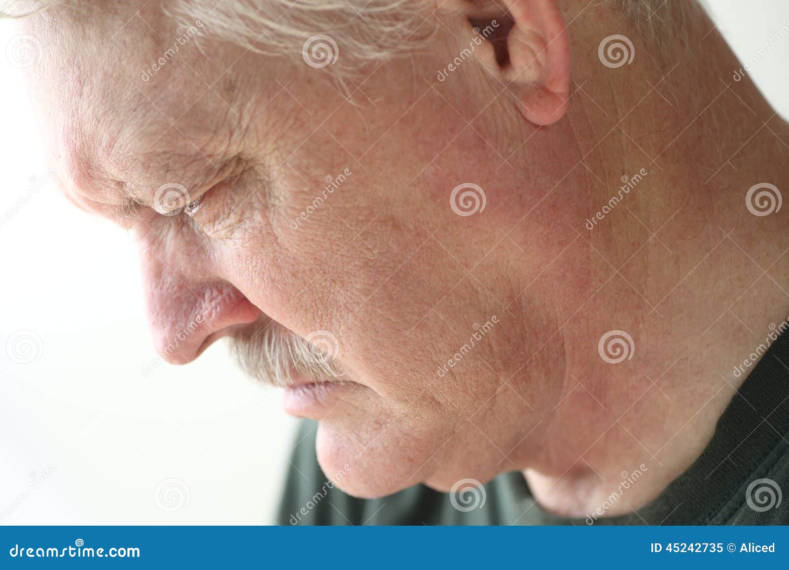 Sad older man profile stock image. Image of ashamed, older - 45242735
