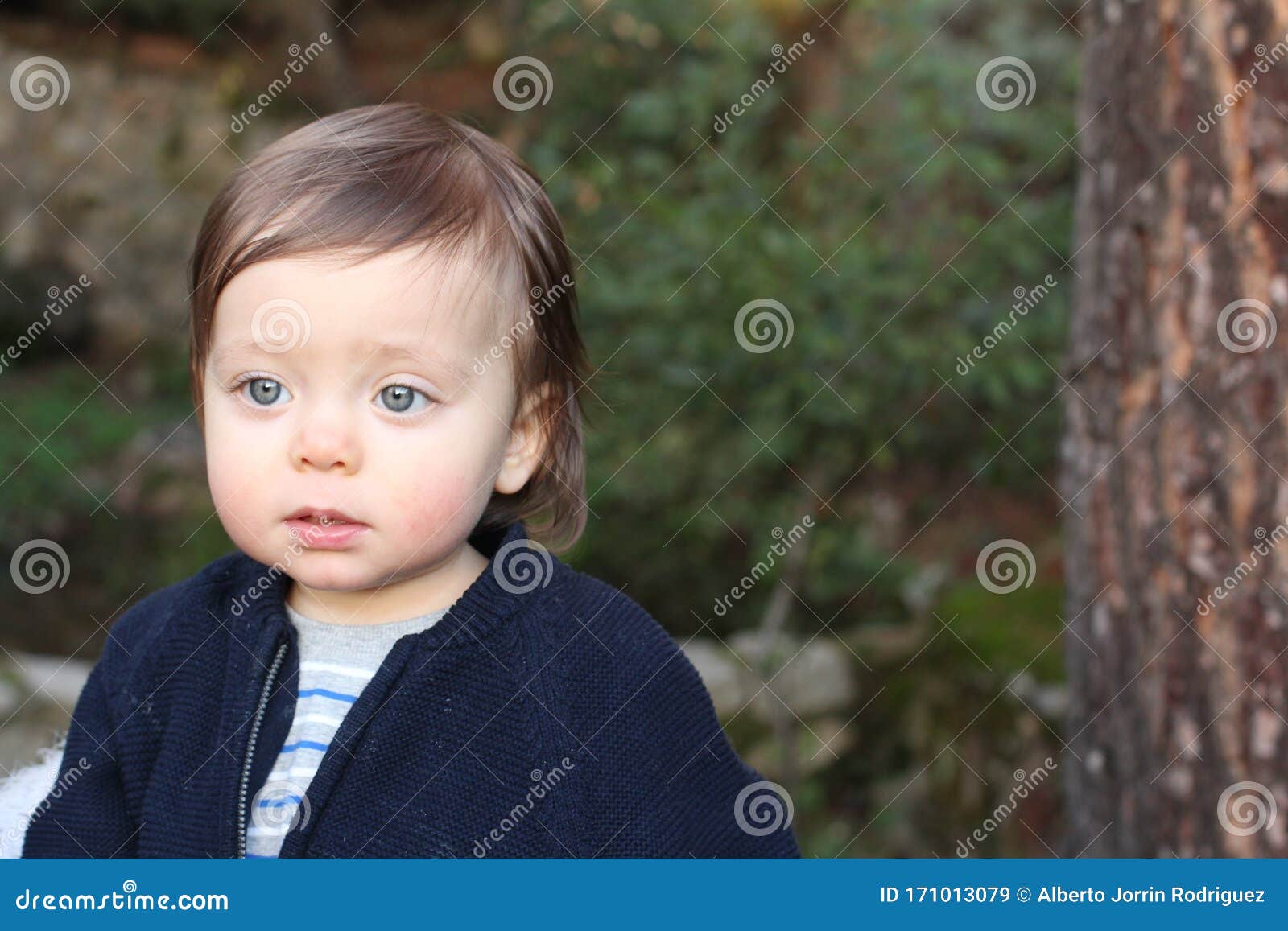 Sad One Year Old Baby Looking Away Stock Image - Image of looking ...