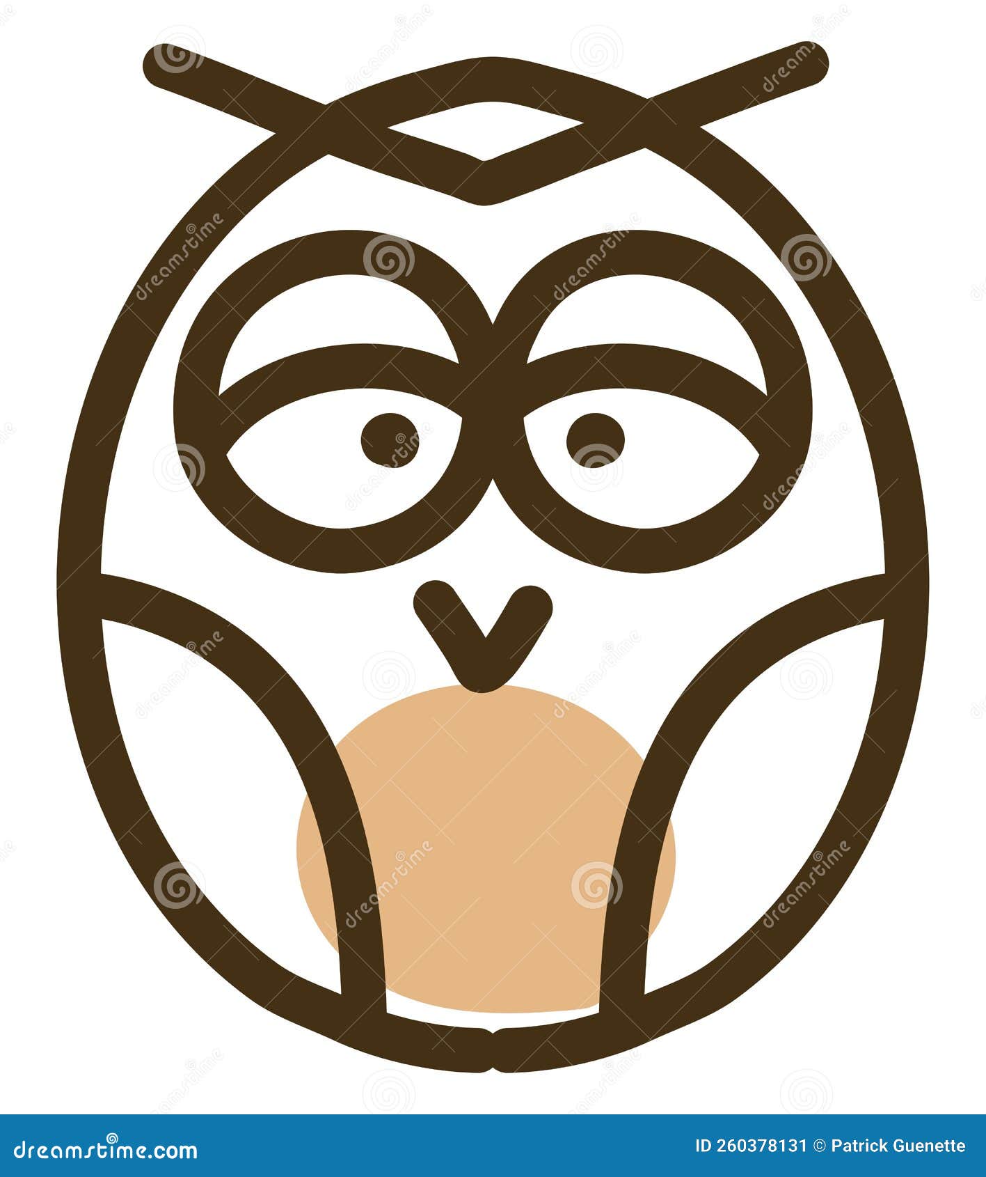 Sad owl, icon stock vector. Illustration of colorful - 260378131