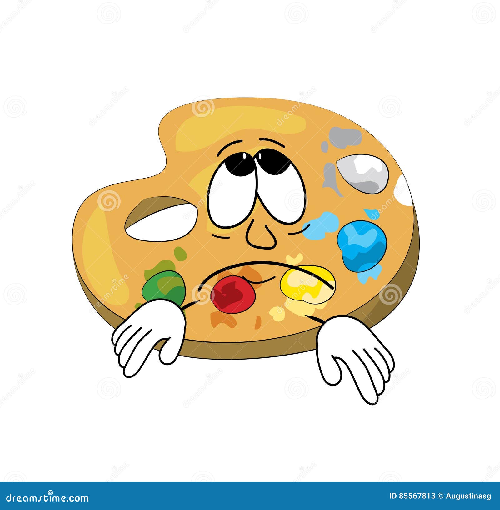 Sad palette cartoon stock illustration. Illustration of cartoon - 85567813