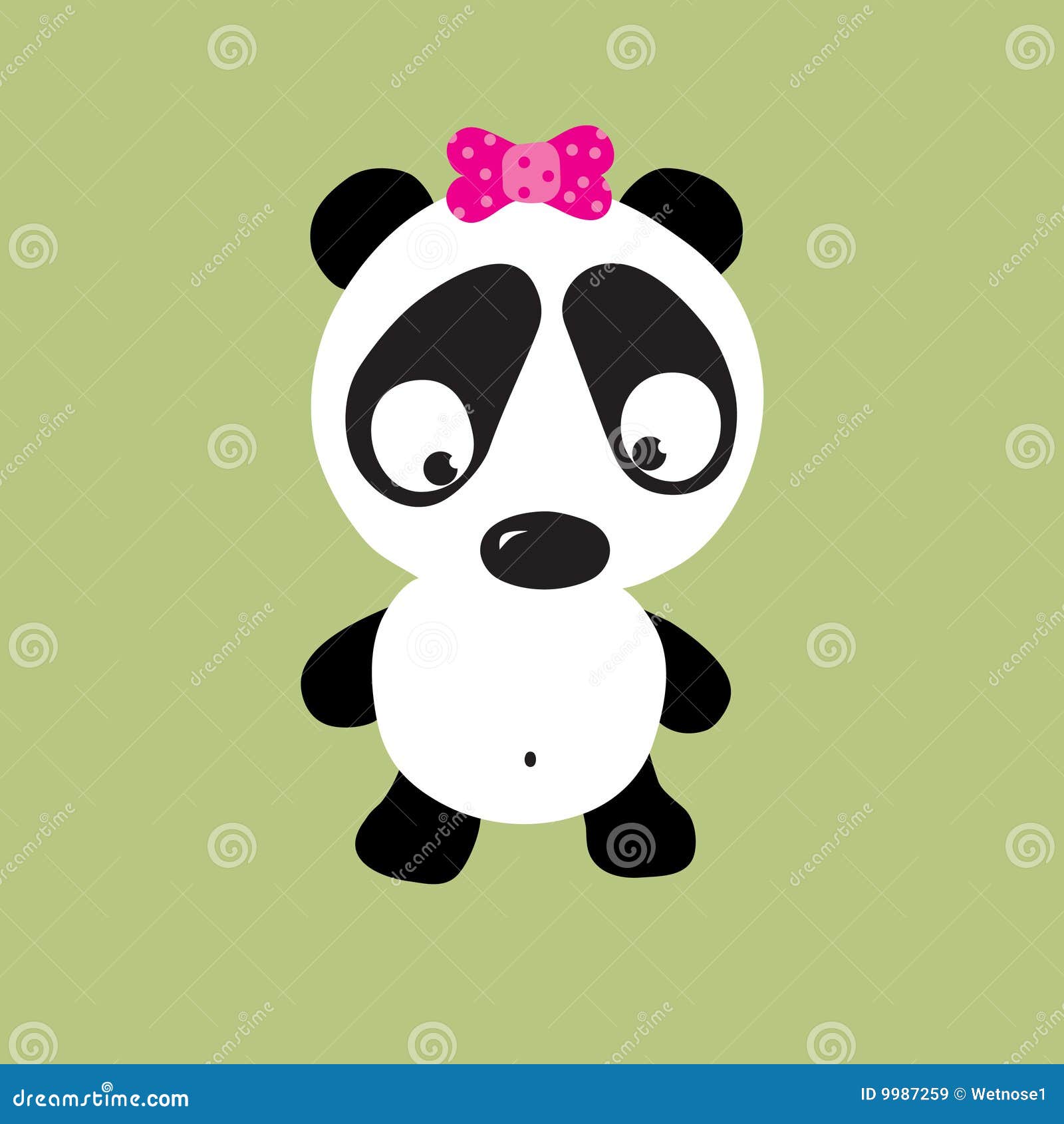 Sad Panda stock vector. Illustration of card, funky, comical - 9987259