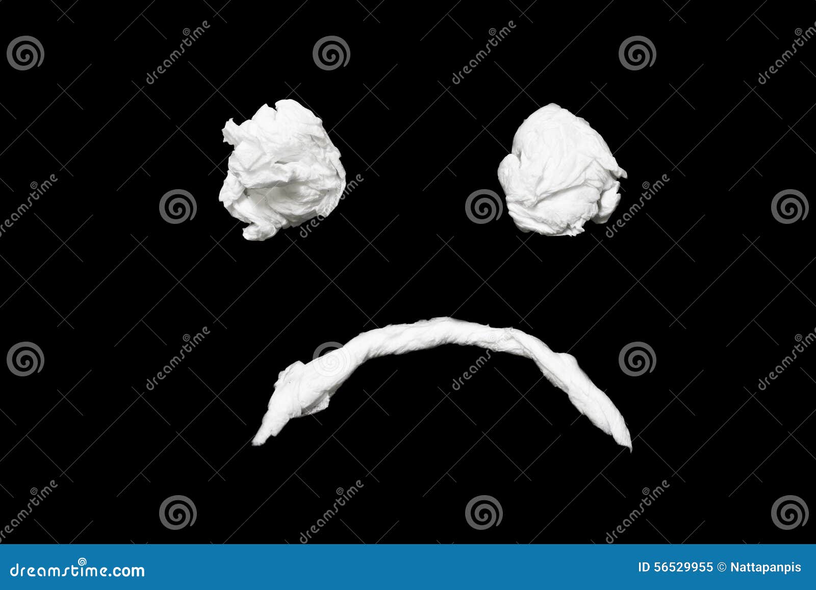 Sad paper stock image. Image of handkerchief, idea, cleanse - 56529955