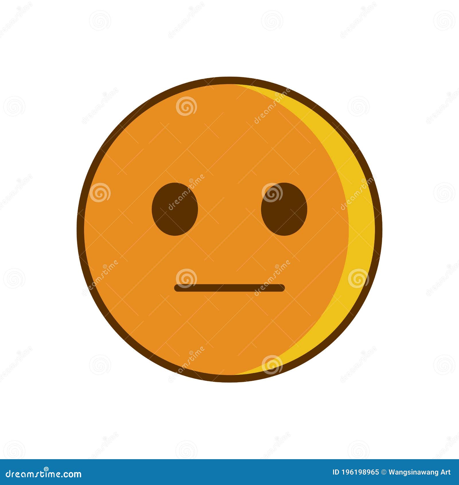 Sad People Orange Flat Icon Vector Illustration on White Background ...