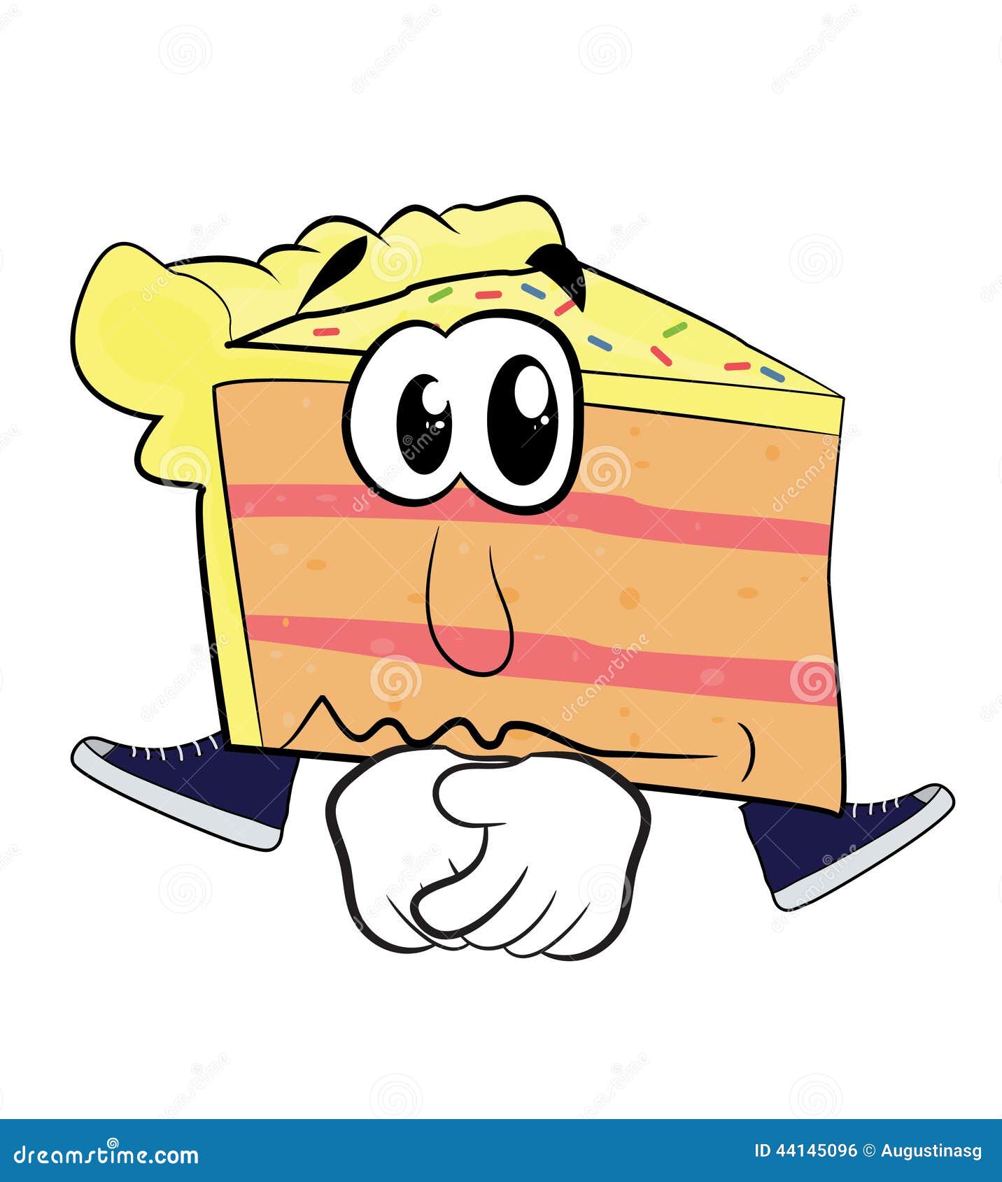 Sad piece of cake cartoon stock illustration. Illustration of cartoon ...