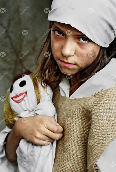Sad poor girl stock image. Image of emaciated, loneliness - 4692211
