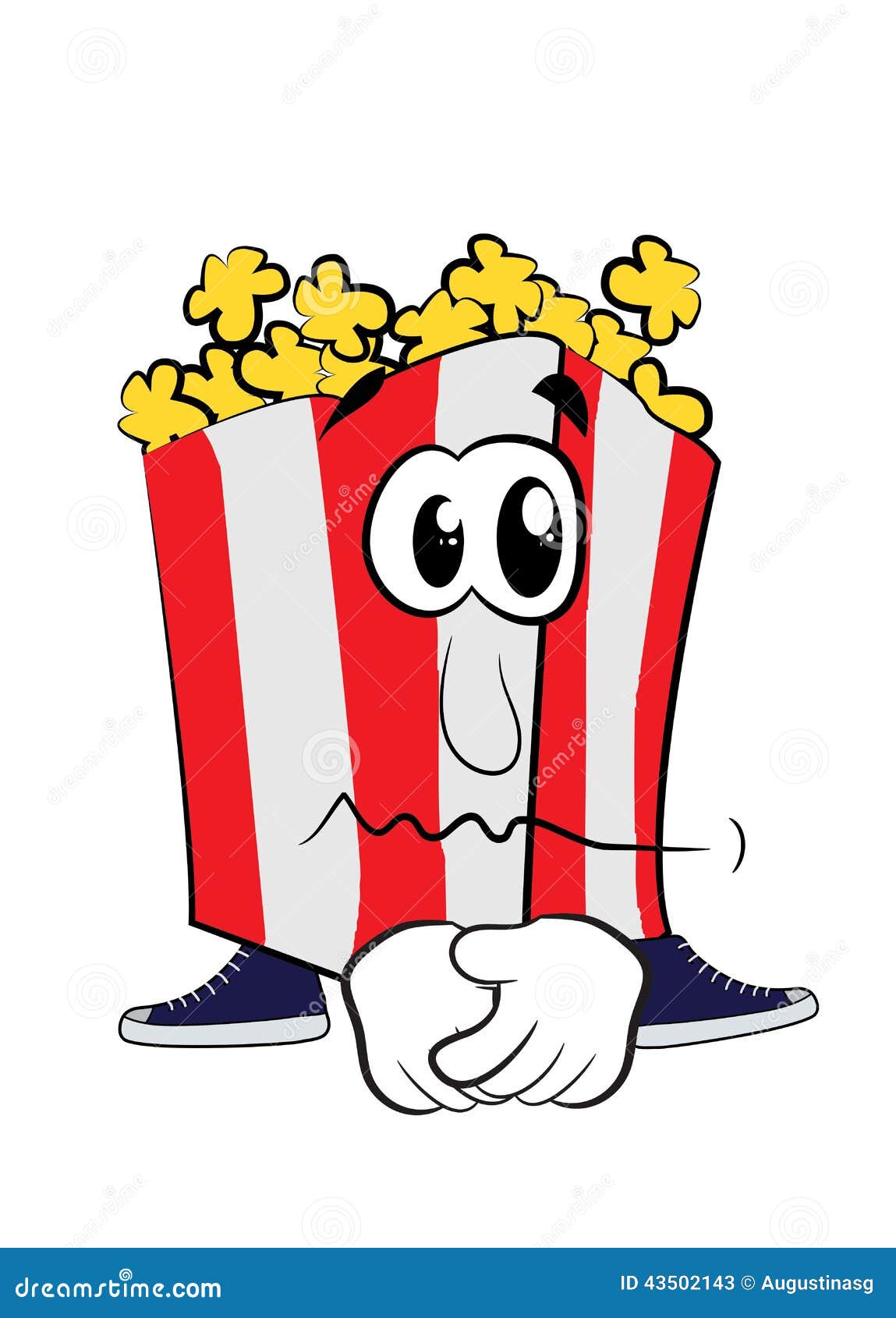 Sad Pop corn cartoon stock illustration. Illustration of depress - 43502143