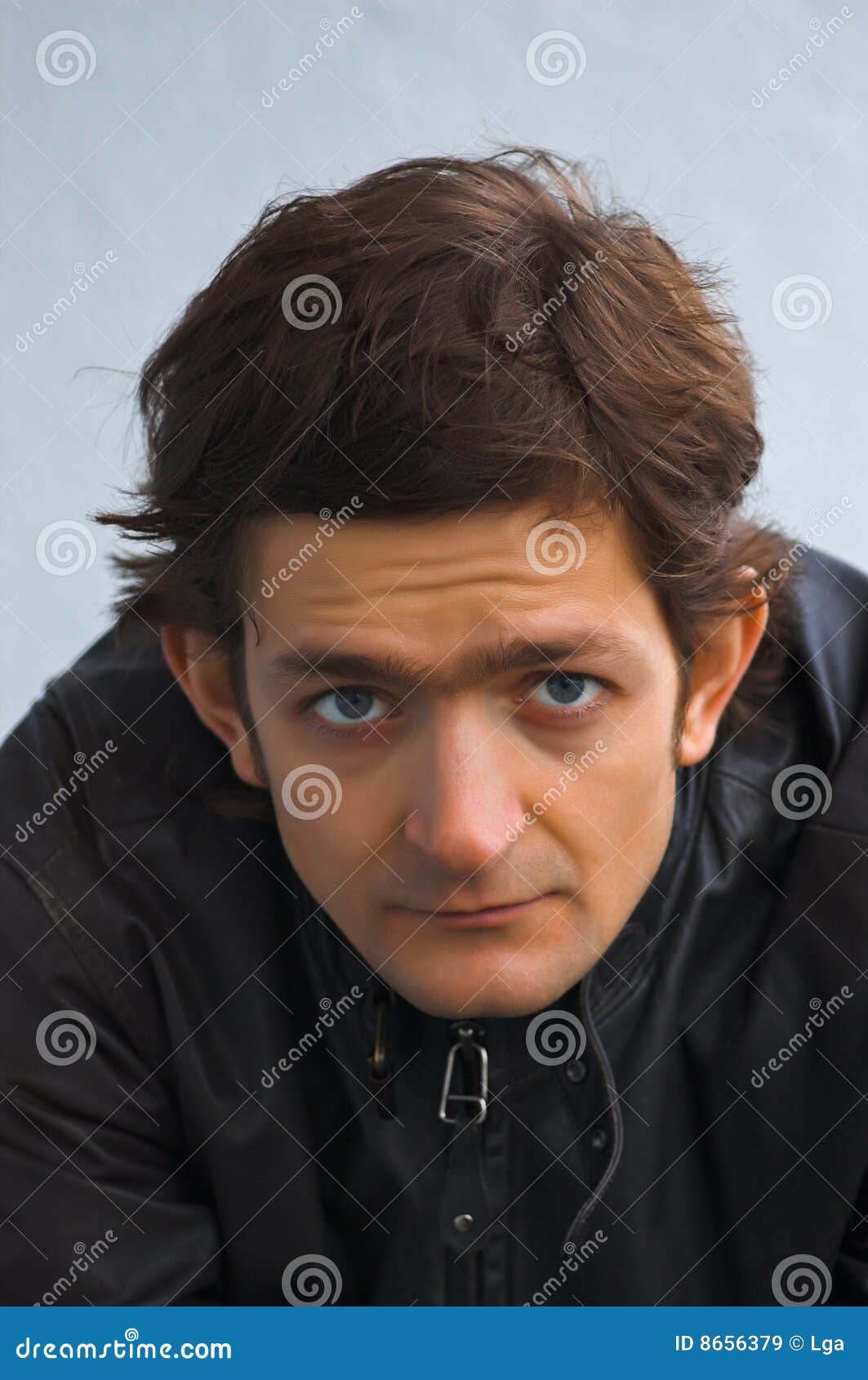 Sad portrait stock image. Image of feeling, leather, look - 8656379