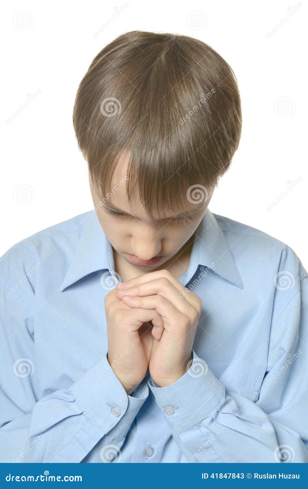 Sad praying boy stock image. Image of childhood, lifestyle - 41847843