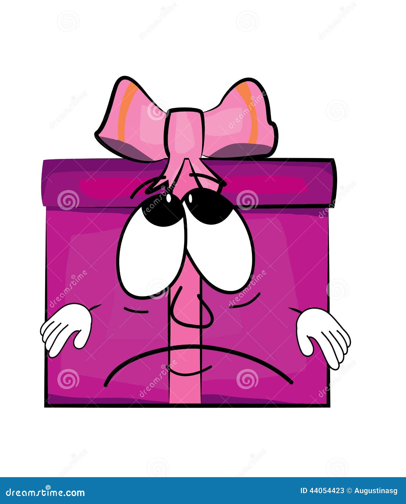 Sad present box cartoon stock illustration. Illustration of surprise ...