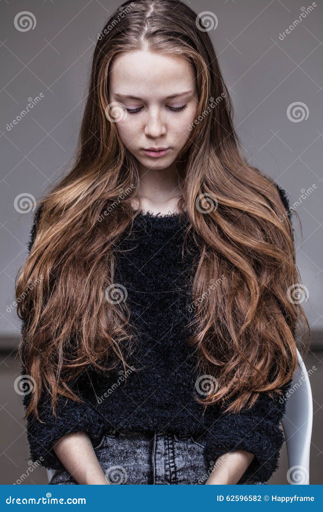 Sad pretty girl stock photo. Image of cold, cute, enjoy - 62596582