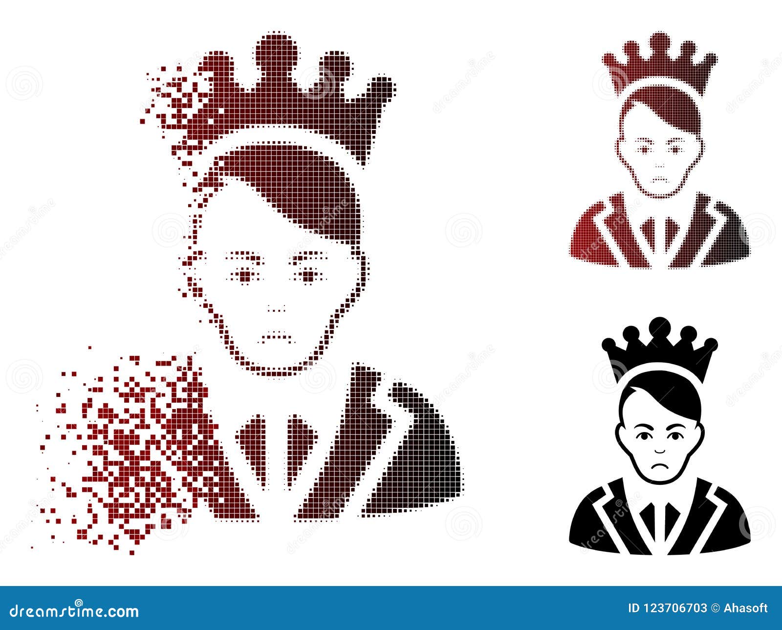 Pixel Art Prince Character. Fairytale Personage Cartoon Vector ...