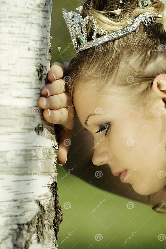 Sad princess stock image. Image of tired, female, crown - 10314129