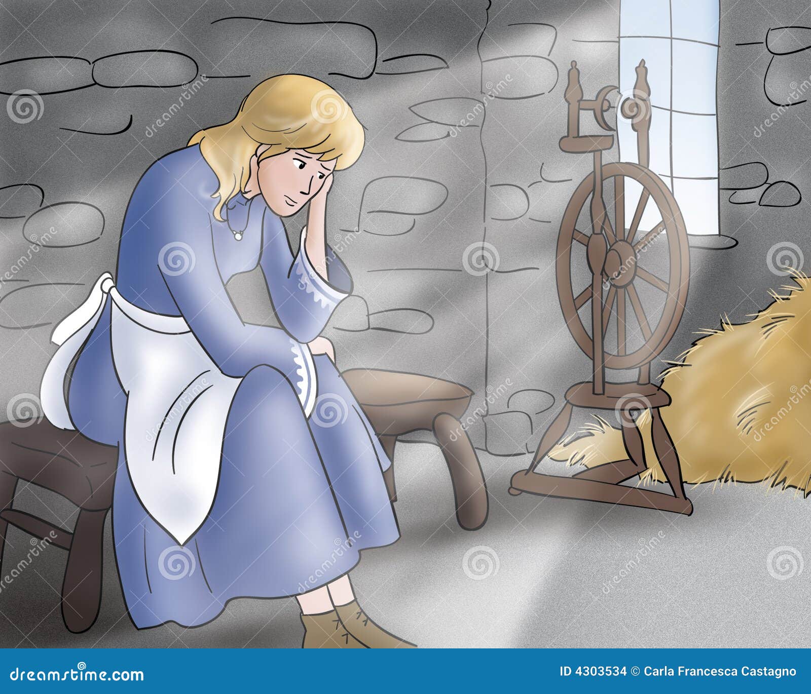 Sad princess -Fairy tales stock illustration. Illustration of legend ...