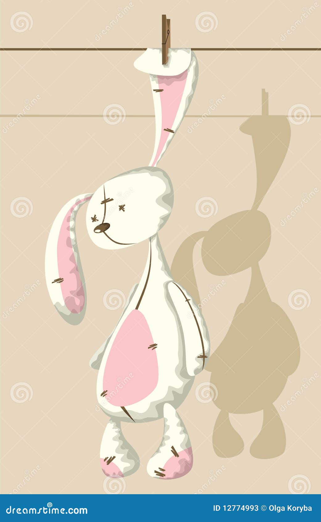 Sad rabbit stock illustration. Illustration of vector - 12774993