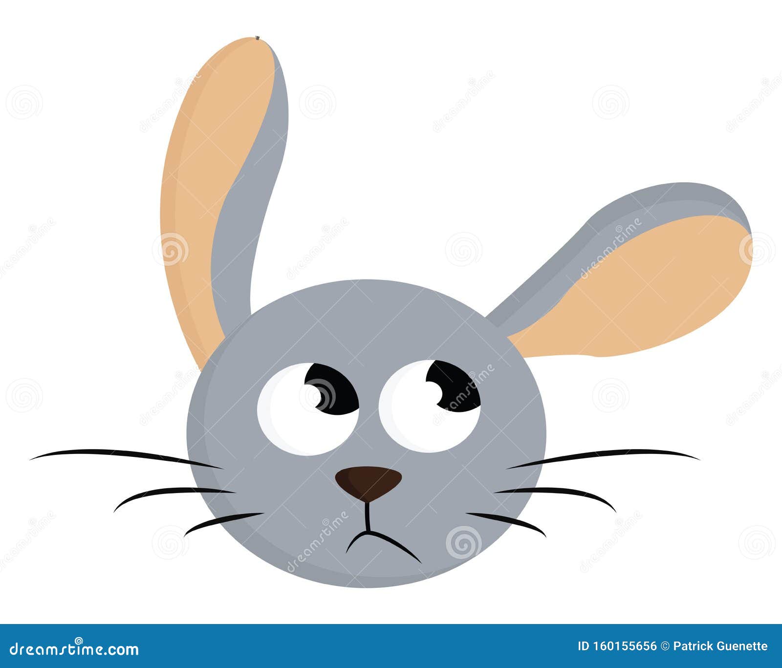 A Sad Rabbit Vector or Color Illustration Stock Vector - Illustration ...