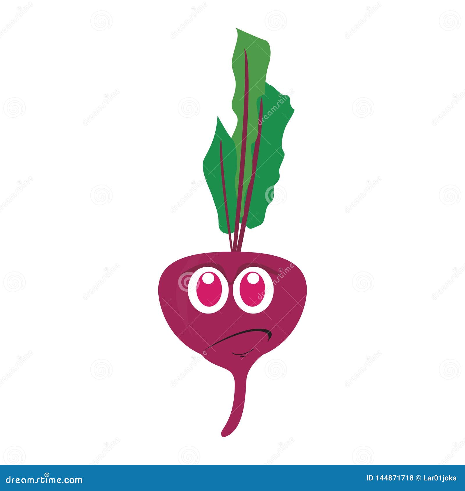 Sad radish cartoon stock vector. Illustration of isolated - 144871718