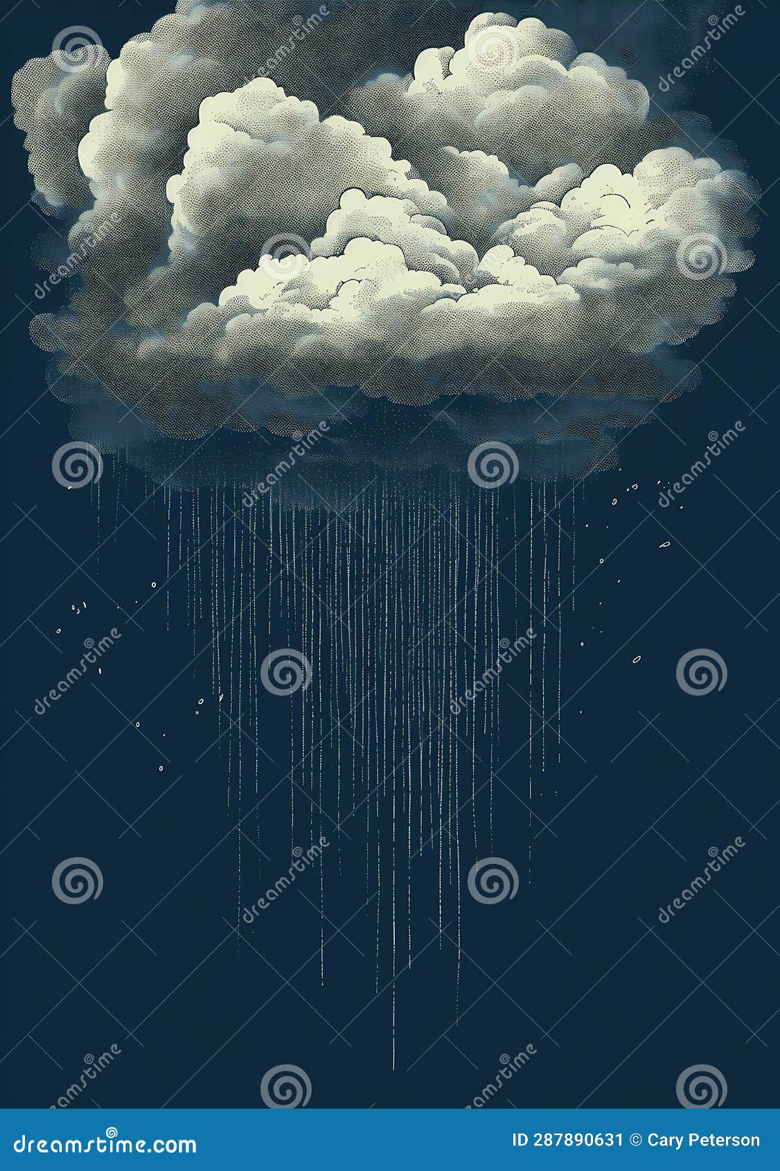 The Sad Reality of a Rainy Night Stock Illustration - Illustration of ...