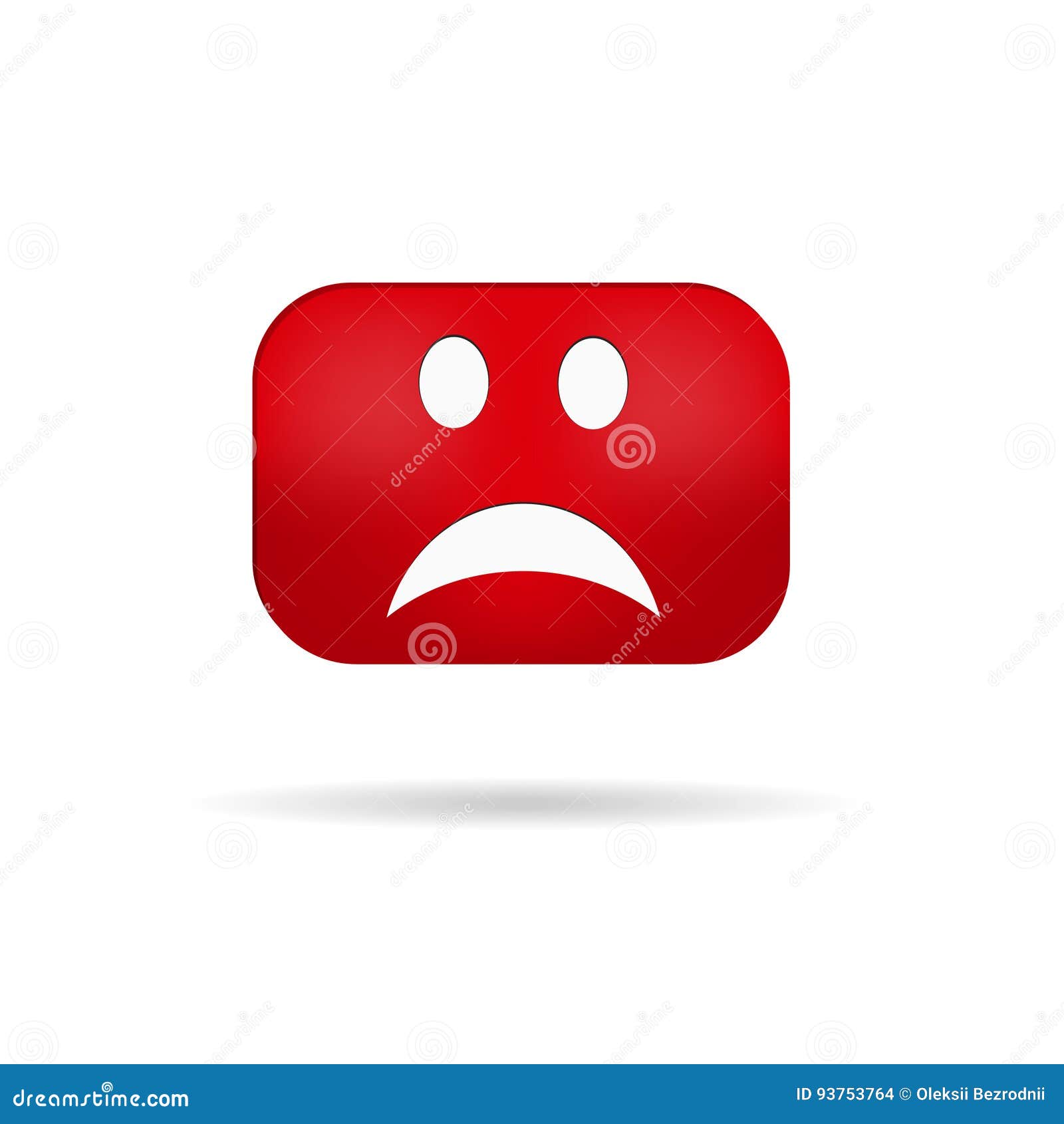 Sad Red Face Vector Illustration Stock Vector - Illustration of online ...