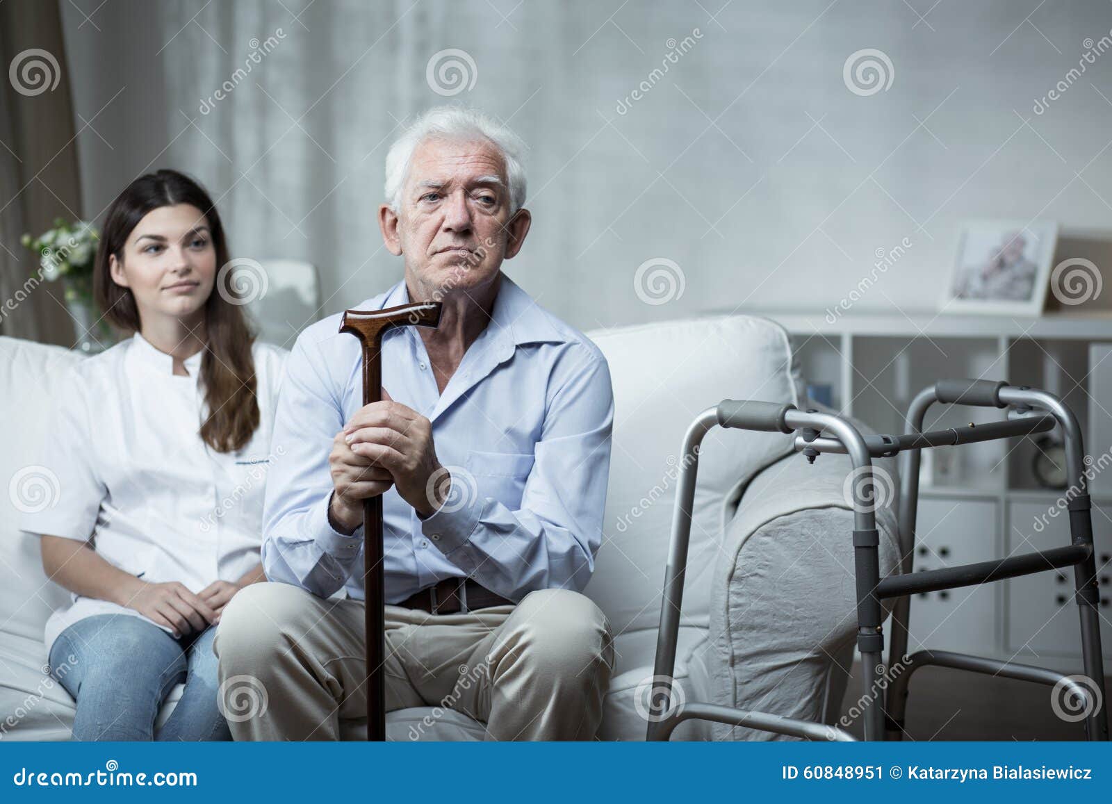 Sad in the Retirement House Stock Image - Image of healthcare, medical ...