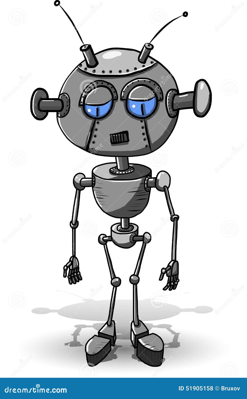 Sad Robot stock vector. Illustration of robot, play, mechanical - 51905158
