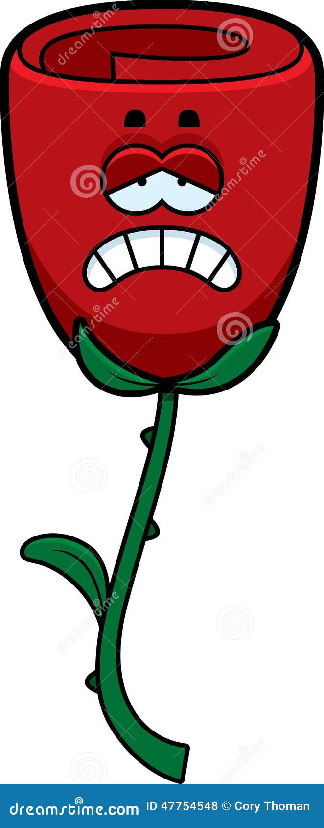 Sad Rose stock vector. Illustration of upset, frowning - 47754548