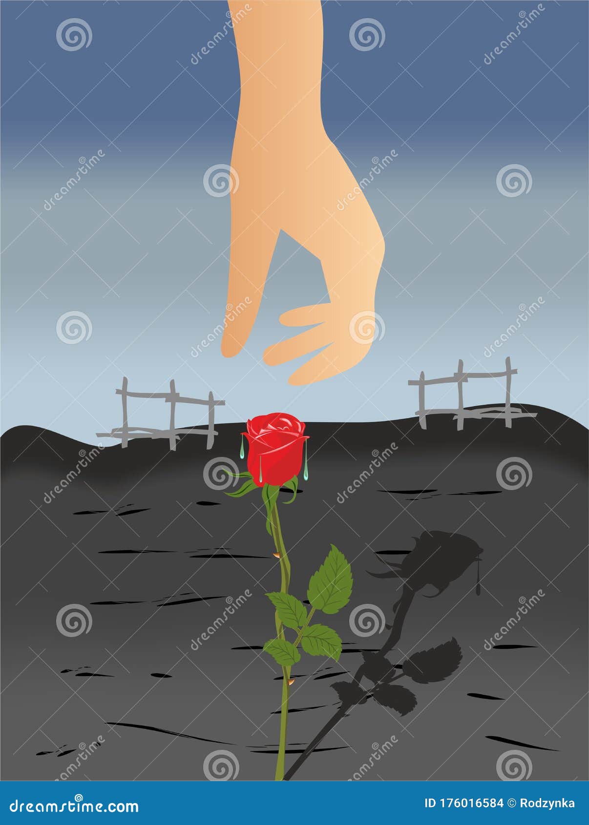 Sad rose stock illustration. Illustration of people - 176016584