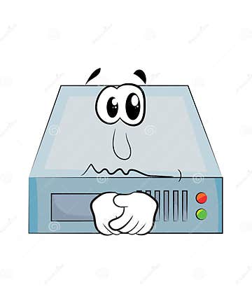 Sad Router cartoon stock illustration. Illustration of cartoon - 85566757