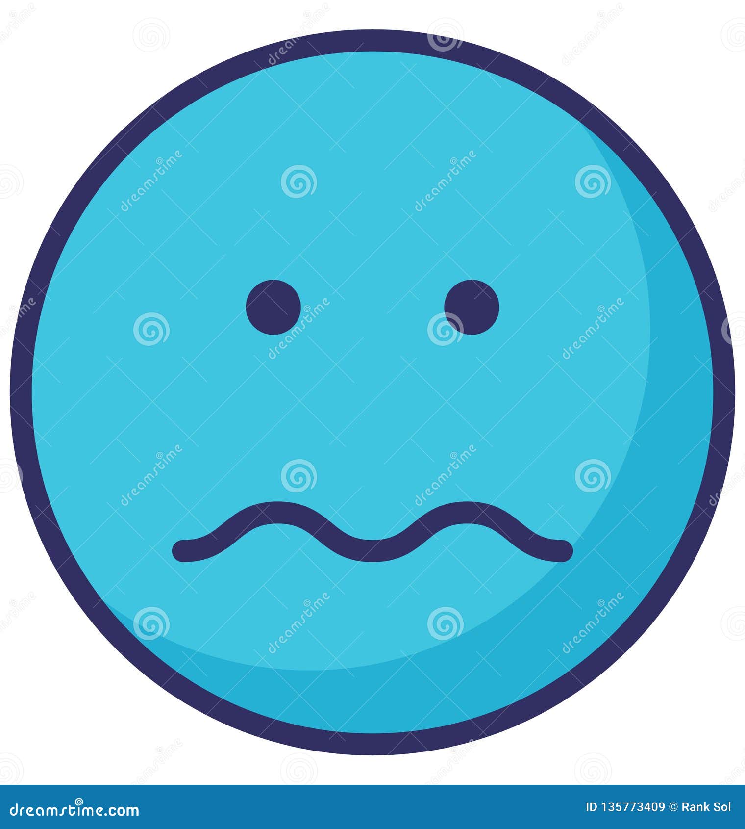 Sad, Sad Face Vector Isolated Icon Which Can Easily Modify or Edit ...