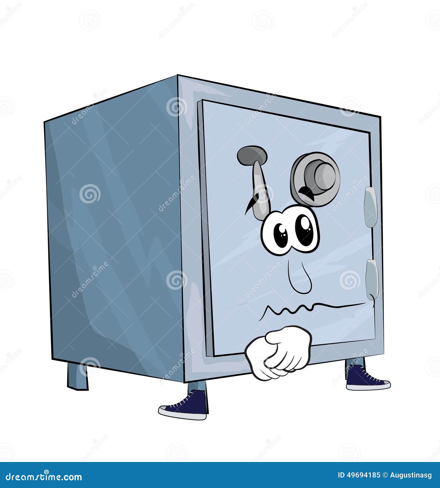 Sad safe cartoon stock illustration. Illustration of clipart - 49694185