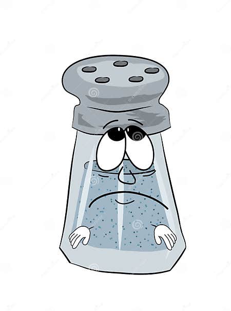 Sad salt cartoon stock illustration. Illustration of upset - 48898881
