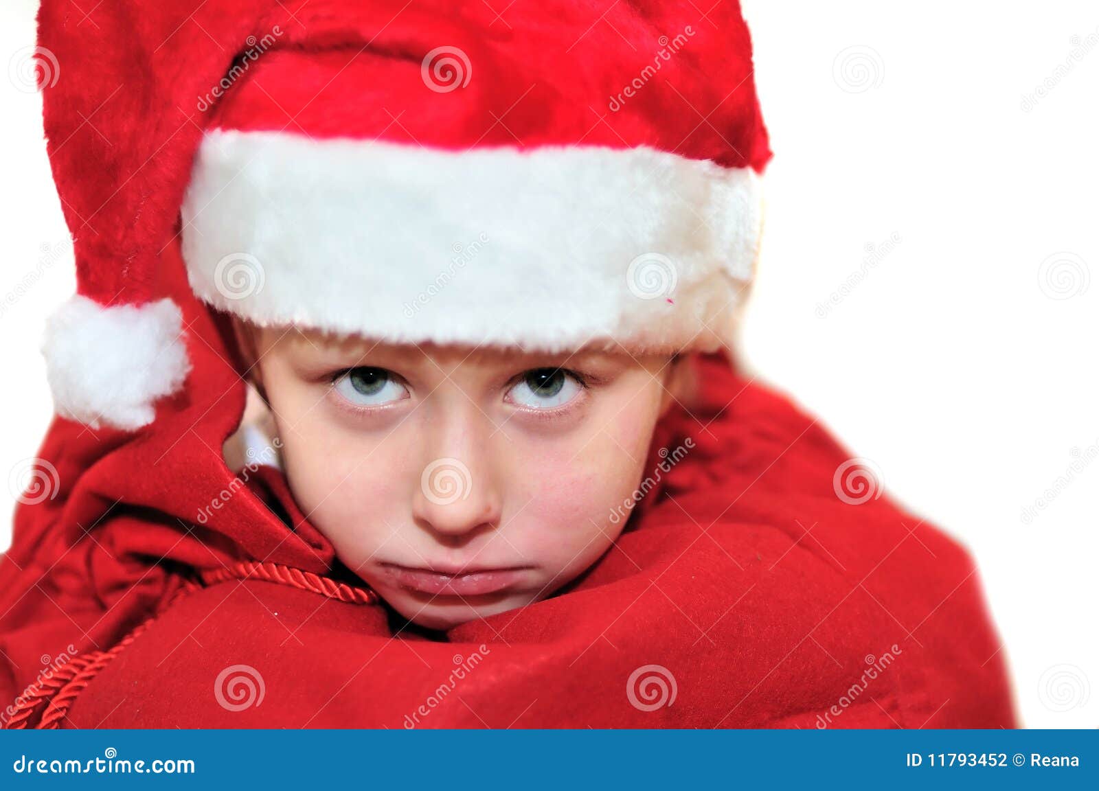 Sad santa helper stock photo. Image of christmas, fleece - 11793452