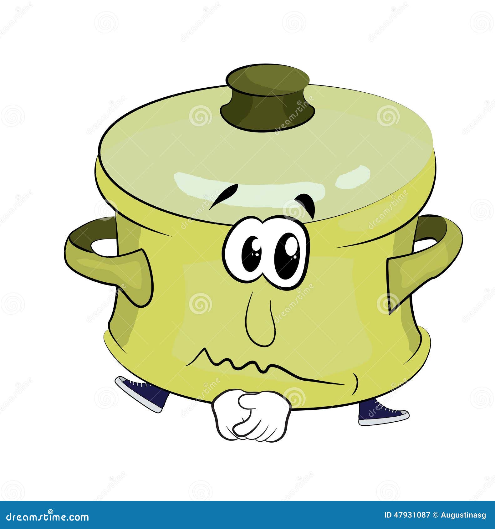 Sad Saucepan Cartoon Royalty-Free Illustration | CartoonDealer.com ...