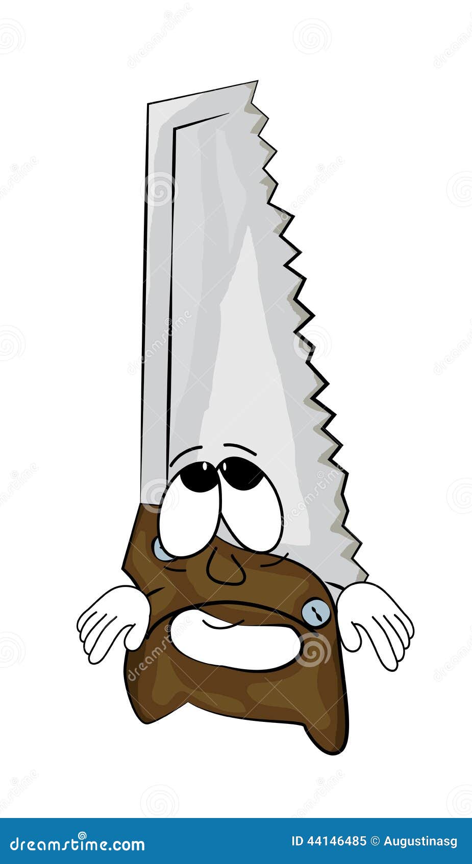 Sad saw cartoon stock illustration. Illustration of repair - 44146485
