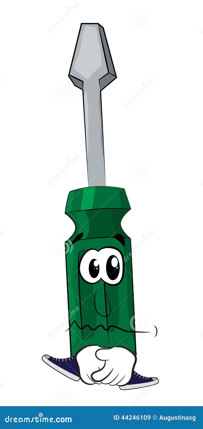 Sad screwdriver cartoon stock illustration. Illustration of screwdriver ...