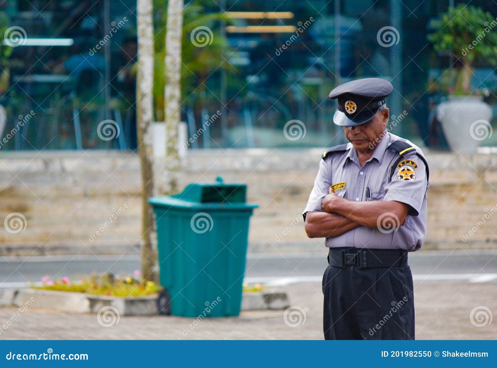 Sad Security Guard Near a Mall in Sri Lanka Editorial Image - Image of ...