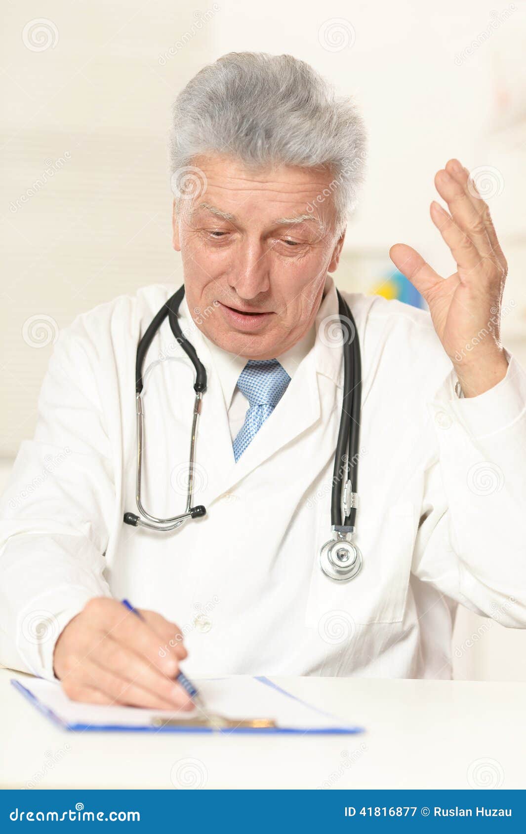 Sad senior doctor stock image. Image of caucasian, jalousie - 41816877