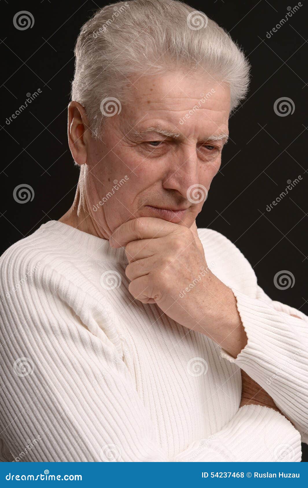 Sad senior man stock photo. Image of grandfather, human - 54237468