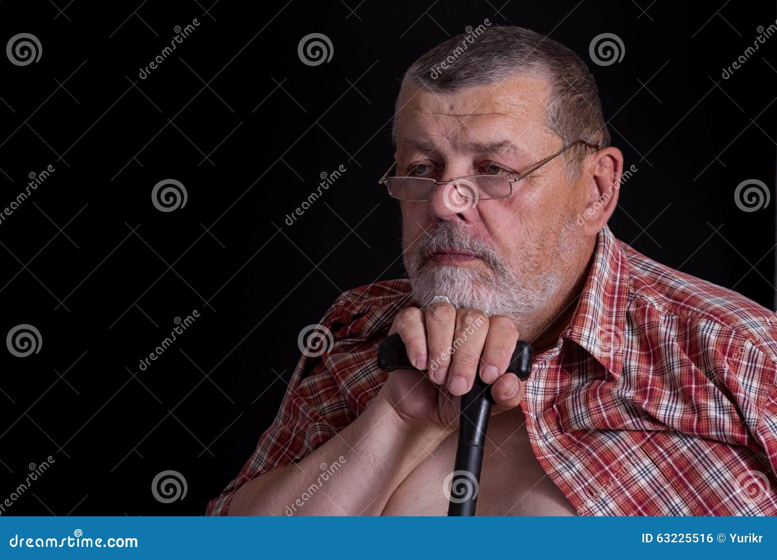 Sad Senior Man Thnking about Life Stock Photo - Image of person, beauty ...