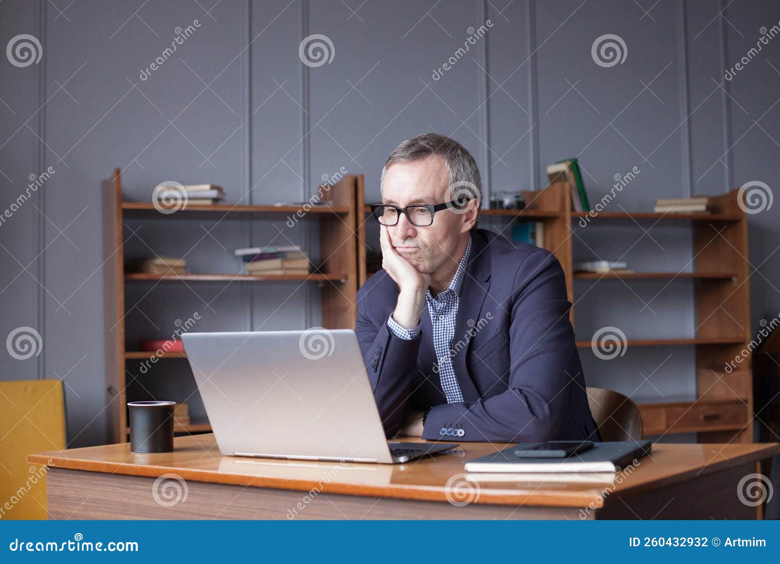 Sad Serious Man from Work, Stress Concept Stock Photo - Image of middle ...