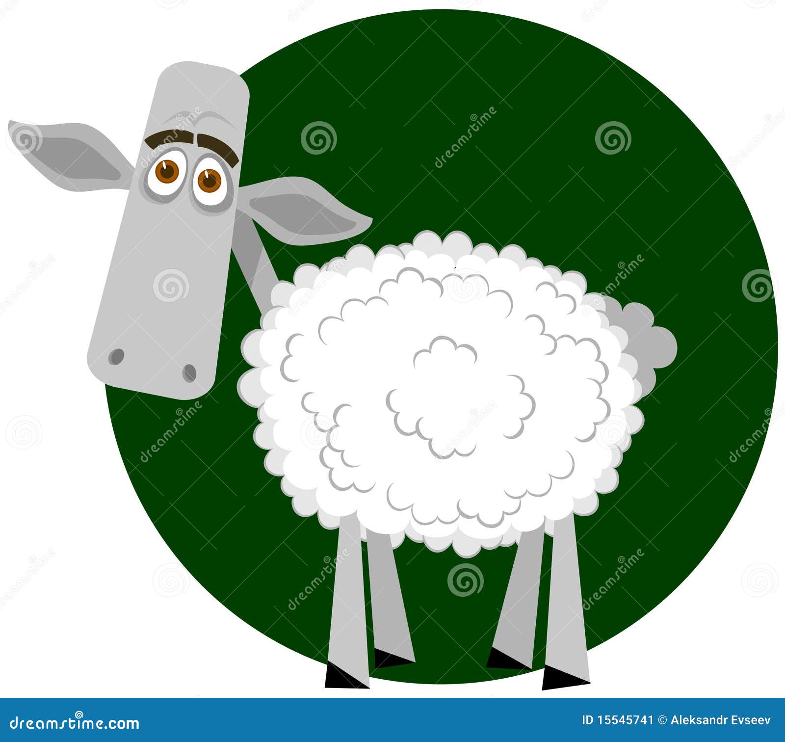 Sad sheep stock vector. Illustration of farm, sheep, nature - 15545741