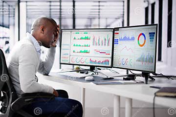 Sad and Shocked KPI Data Analyst Looking Stock Image - Image of office, african: 305245001