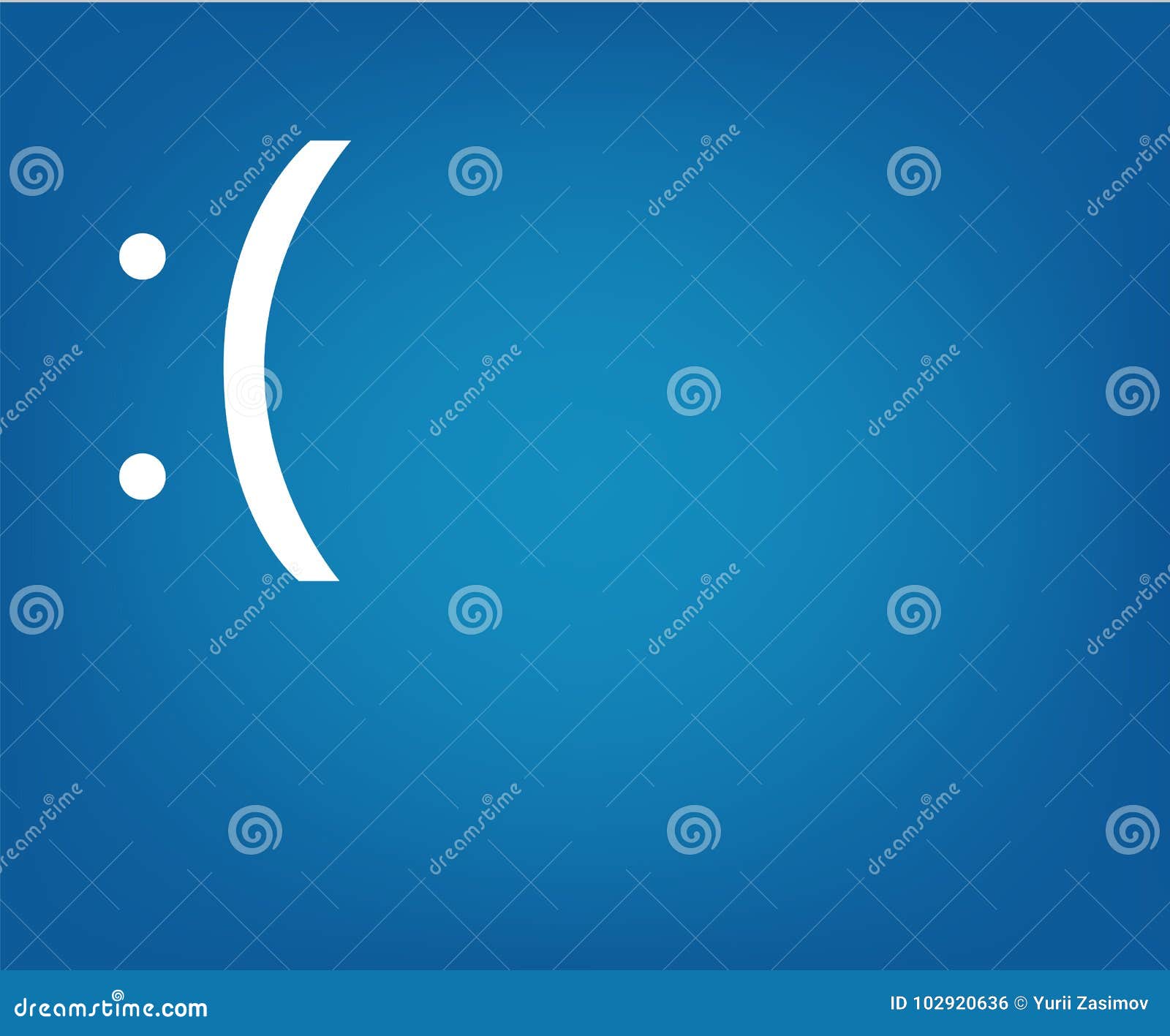 Computer Blue Screen of Death Stock Vector - Illustration of code ...