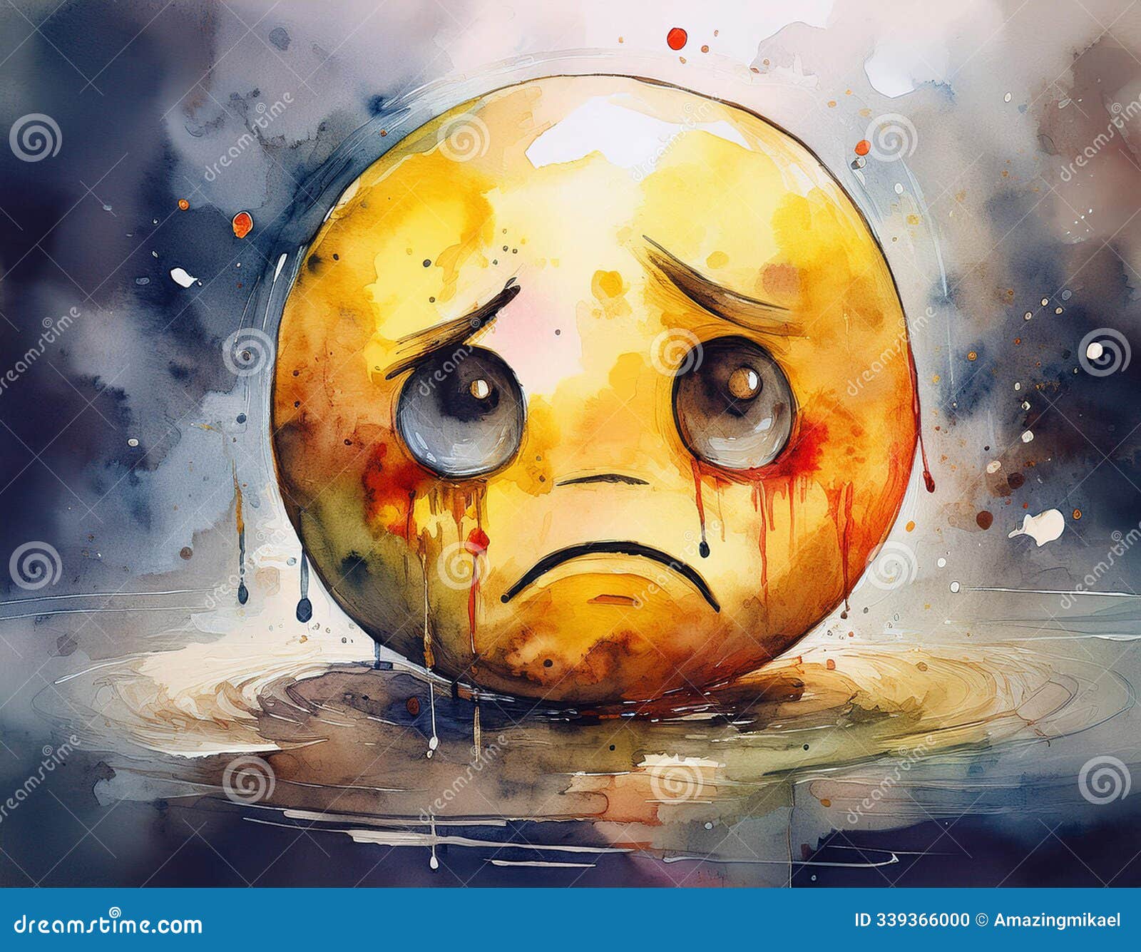 Sad Smile Emoji Face Looking Frustrated Stock Photo - Image of ...