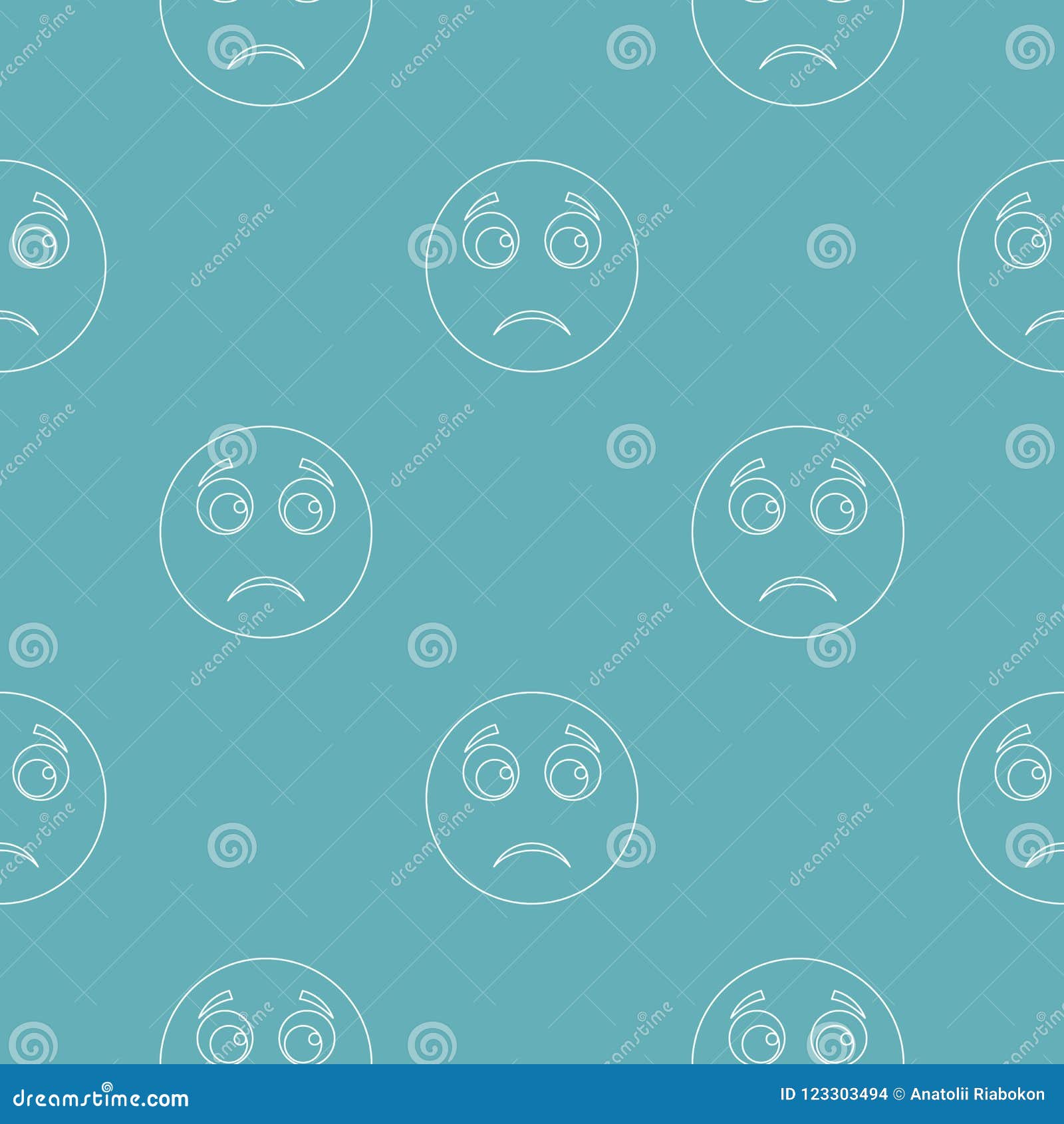 Sad smile pattern seamless stock illustration. Illustration of design ...