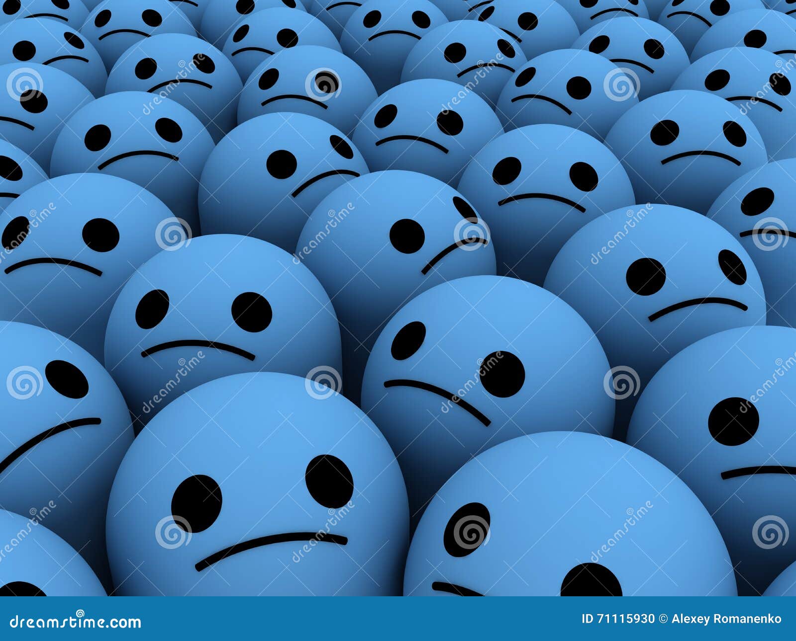 Sad smiles stock illustration. Illustration of gloomy - 71115930